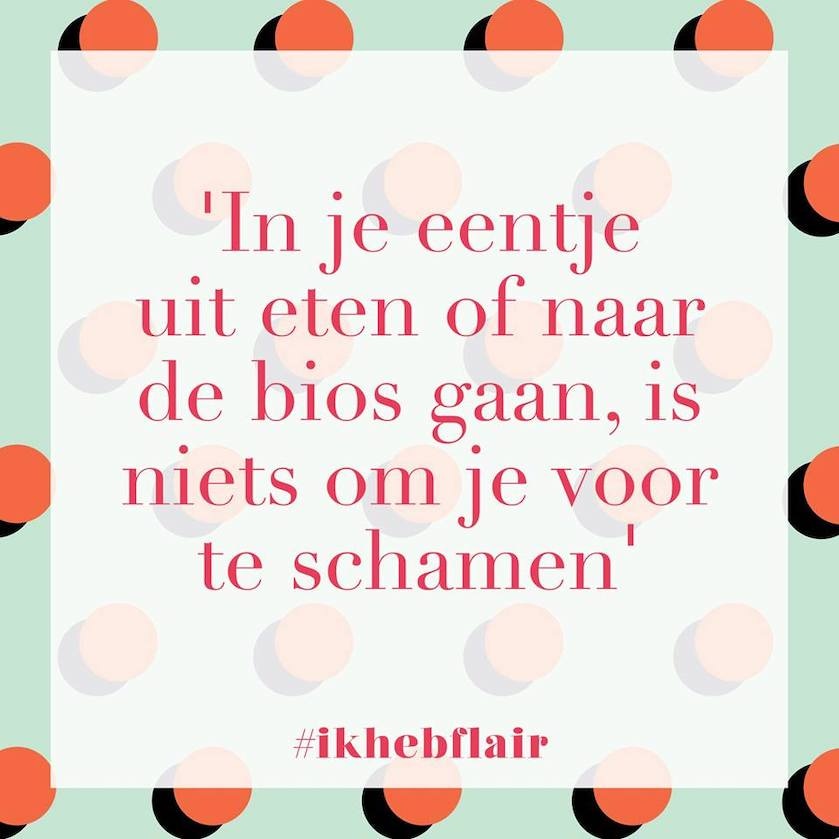 Eens of oneens? 'Alleen uit eten of naar de bios gaan, is niets om je ...