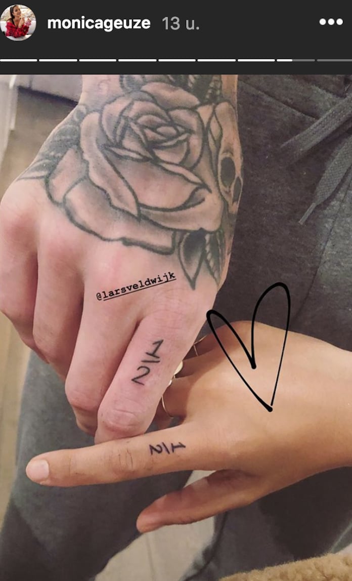 Monica Geuze en 'grote liefde' zetten 'couple tattoo' | Flair