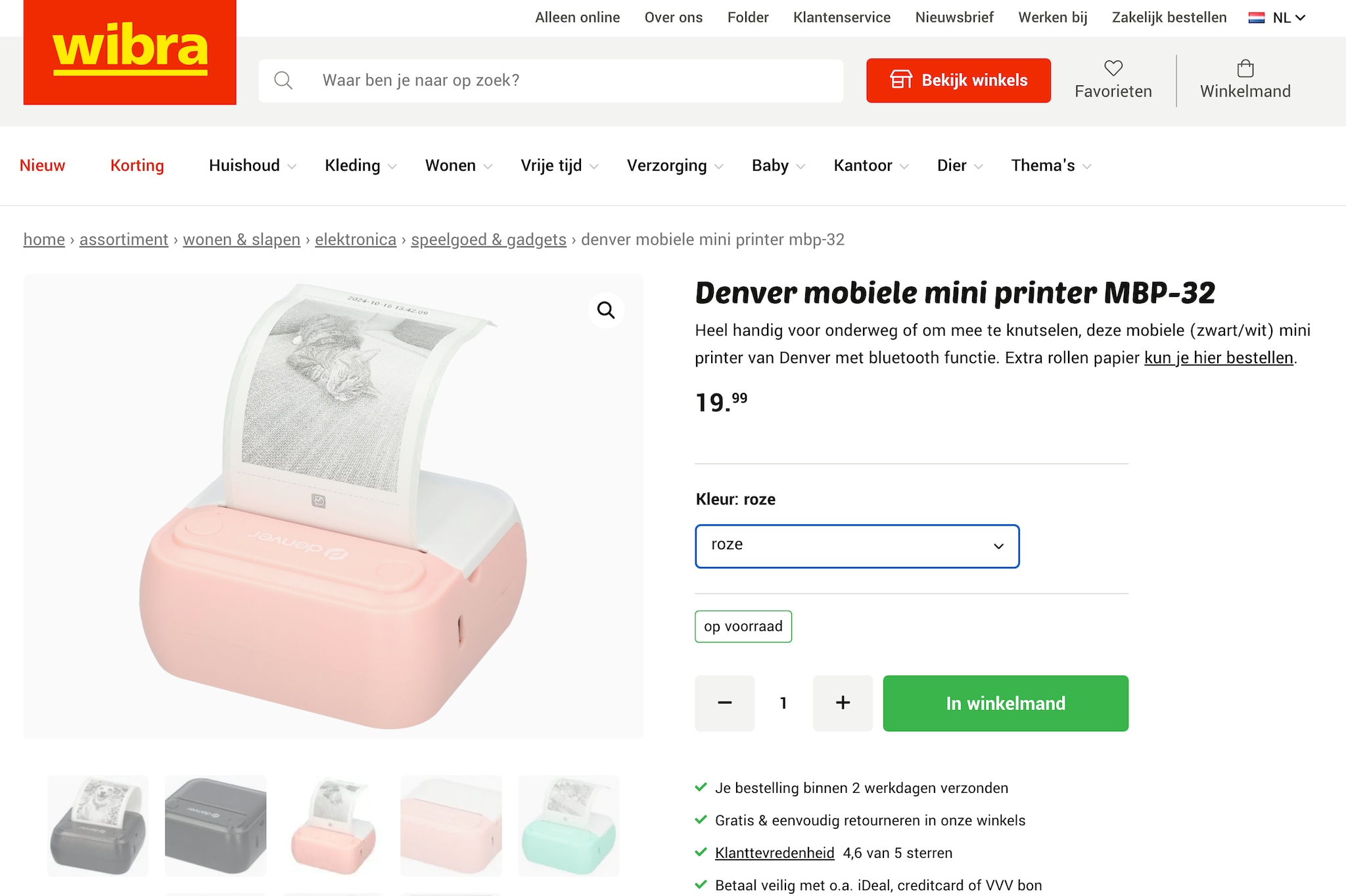 Met deze Wibra-gadget print je foto’s direct vanaf je mobiel